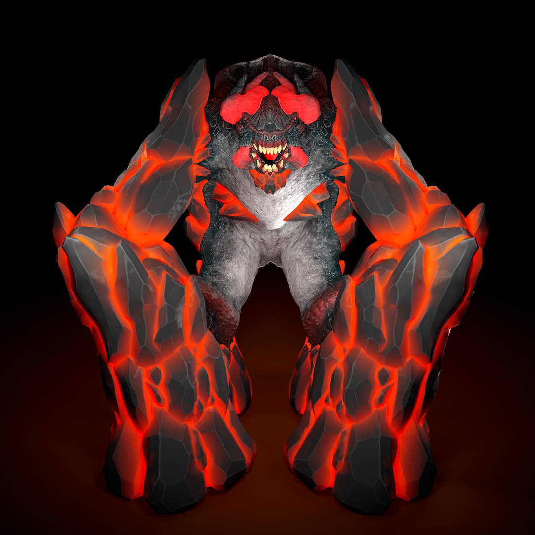 3D Elemental Creature Rigged Character Model - TurboSquid 1576115