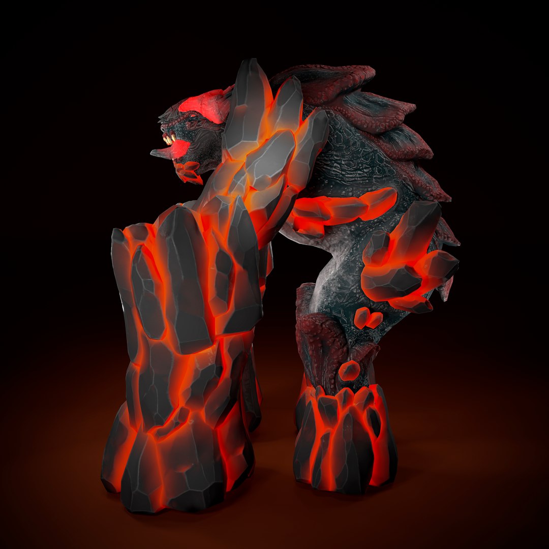 3D Elemental Creature Rigged Character Model - TurboSquid 1576115