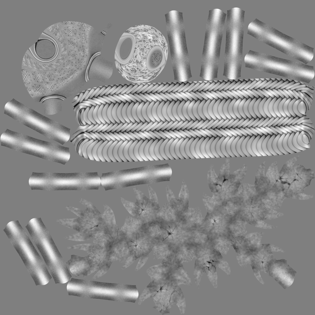 weapon medieval mace 3d c4d