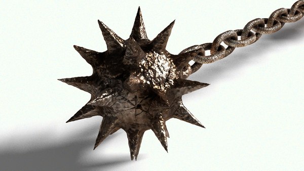 weapon medieval mace 3d c4d