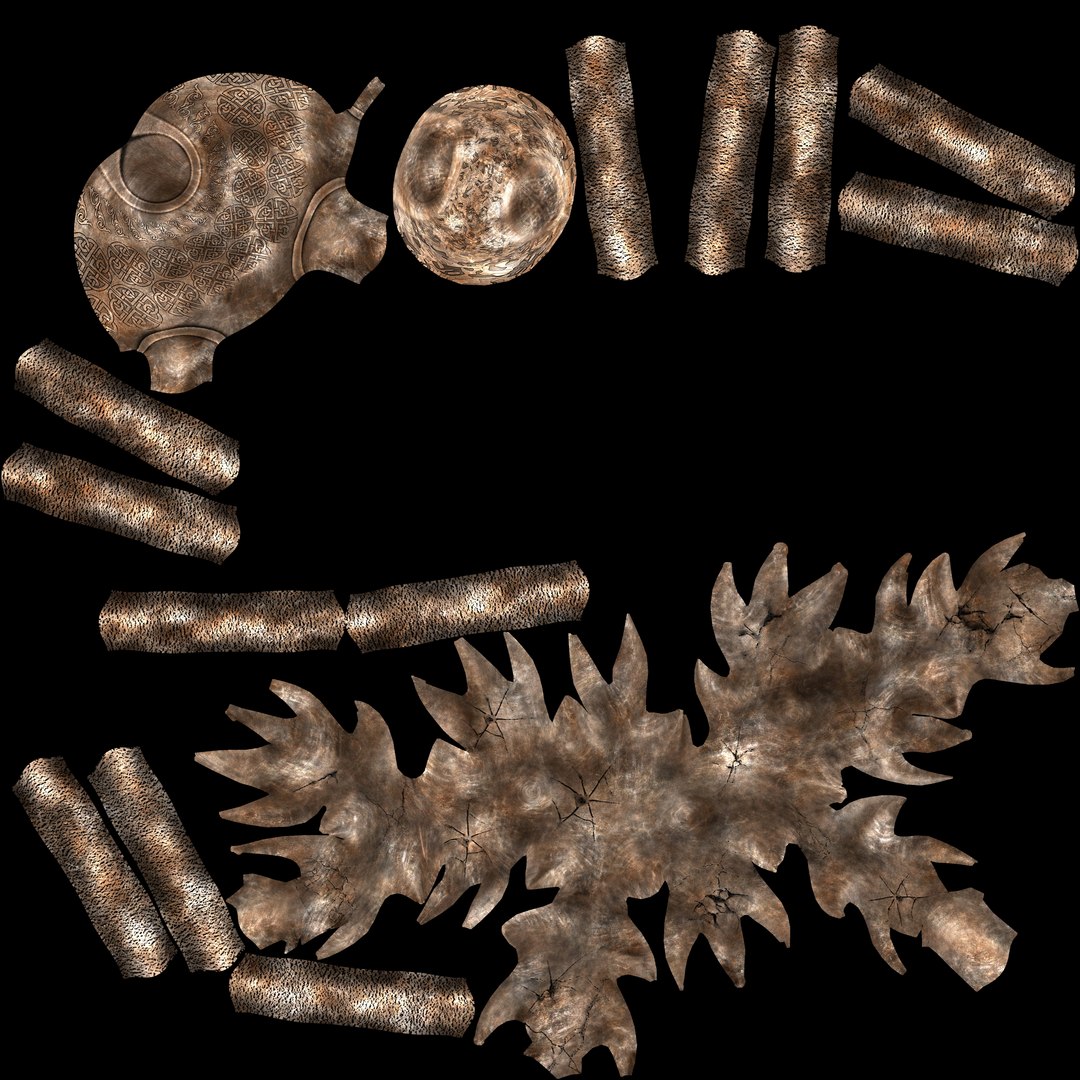 Weapon Medieval Mace 3d C4d