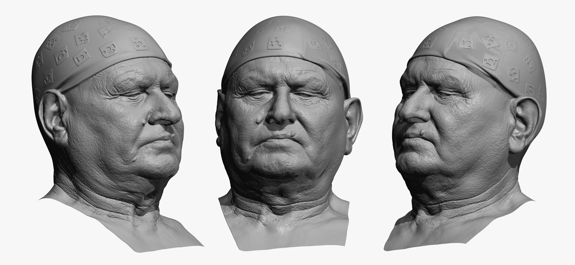 3D Homer Human Head Eyes Turn Down AU61 Clean Scan - TurboSquid 1748934