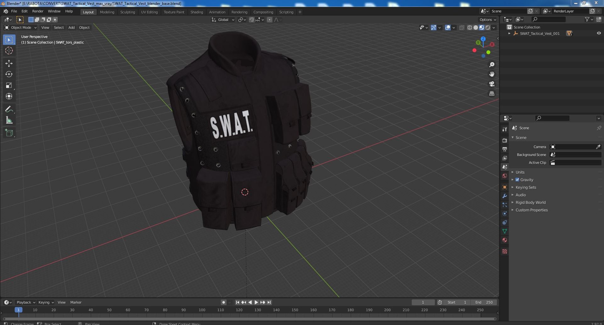 3D SWAT Tactical Vest model - TurboSquid 2131590