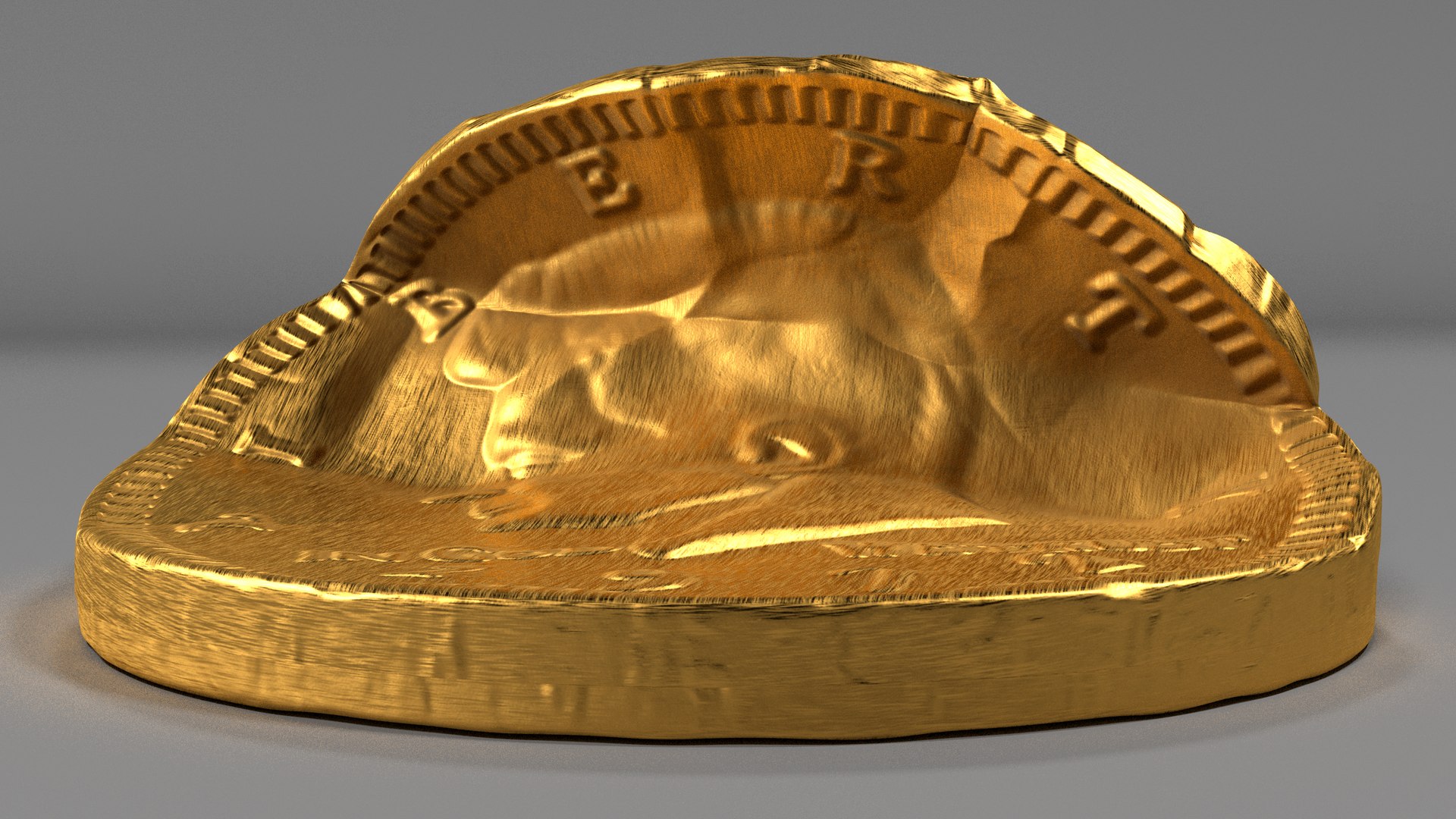 Chocolate Coin With Opened Gold Foil Wrapper 3D Model - TurboSquid 2101495