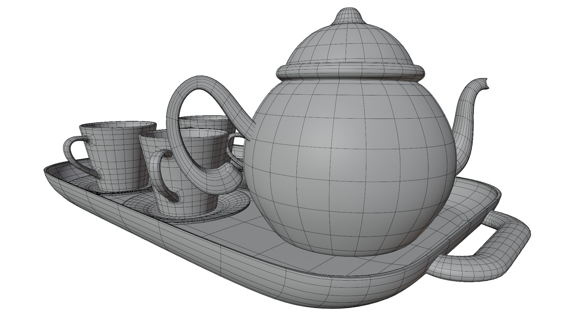 3D Model Tea Cup Set - TurboSquid 2229900