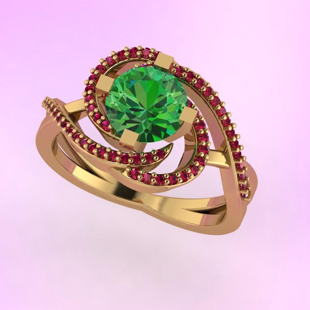 3d model designer ring