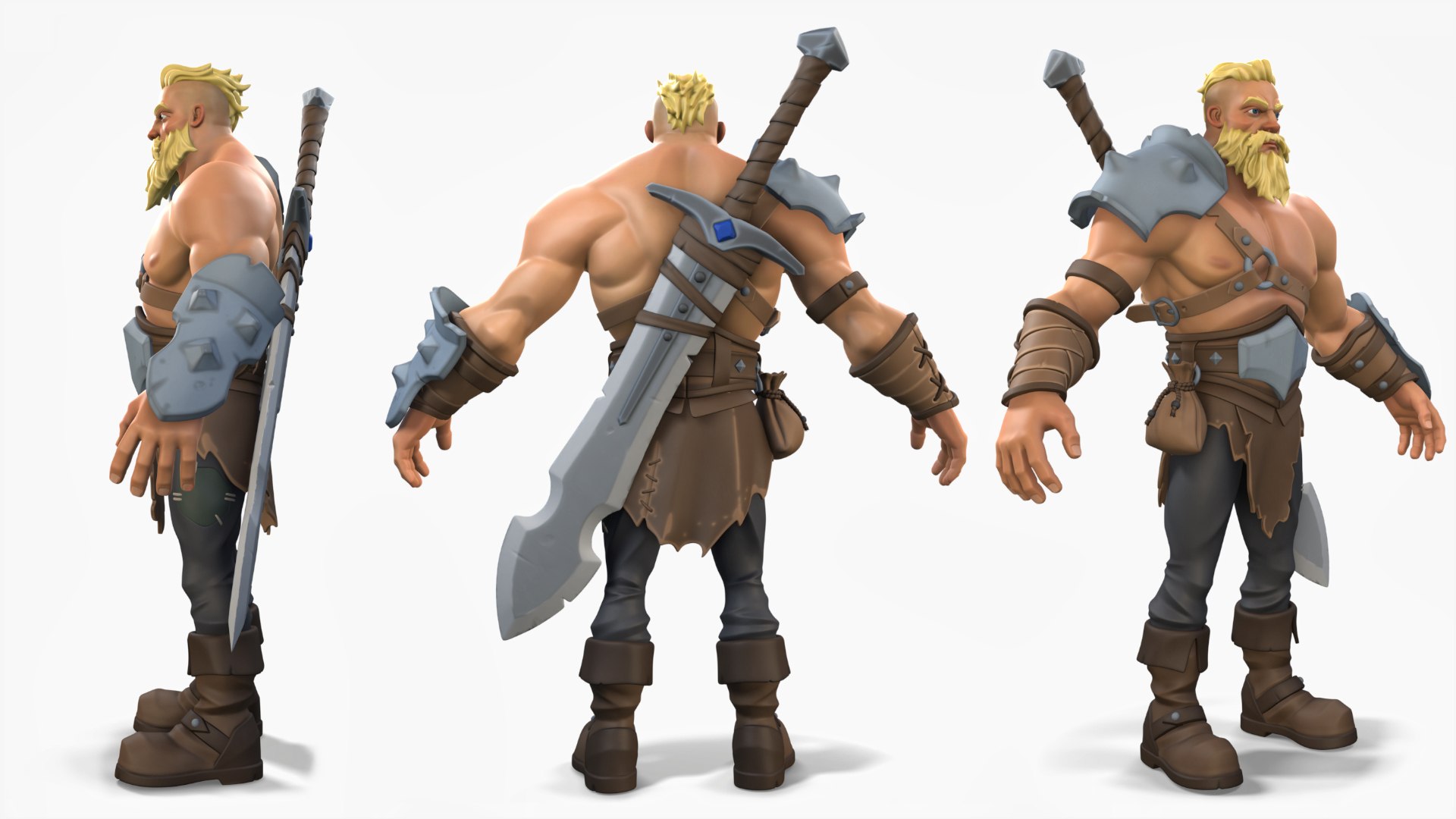 3D Stylized Fantasy Warrior Zbrush - TurboSquid 2062449