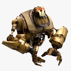 robot realistic metal 3d fbx