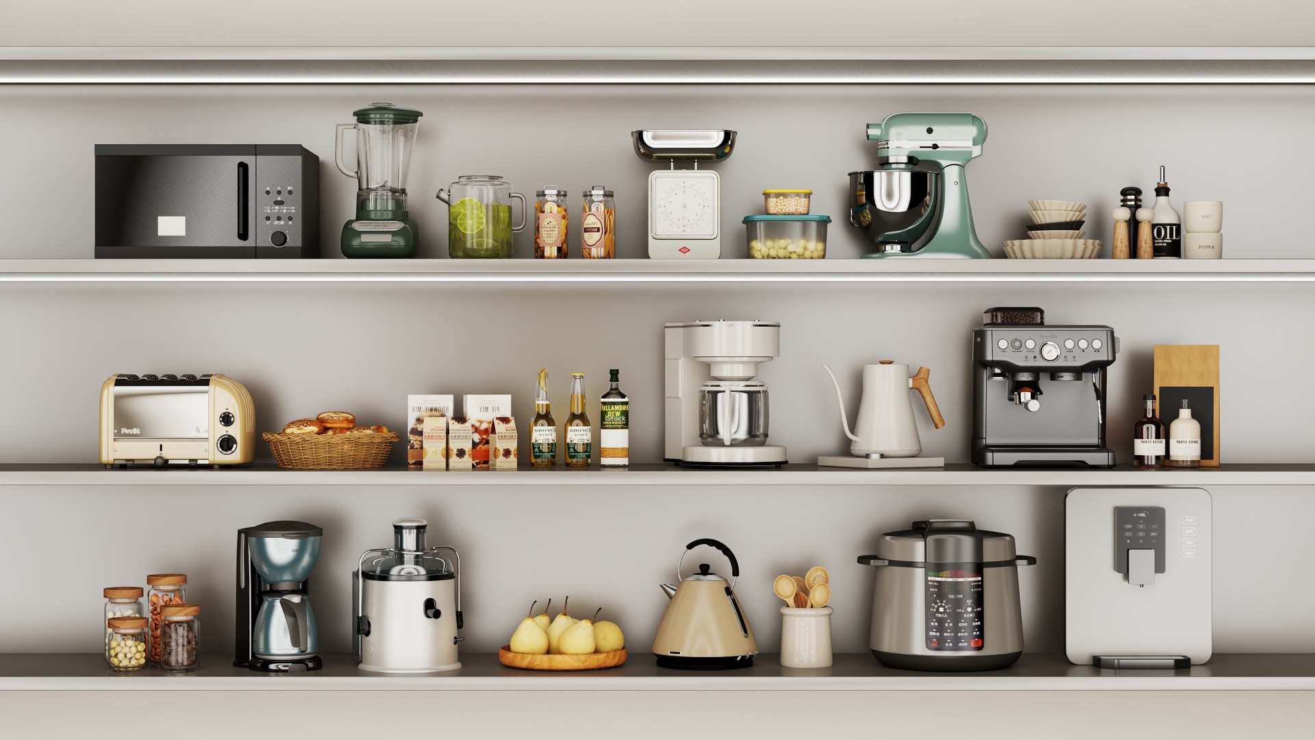 Kitchen Appliances Model - TurboSquid 2243511