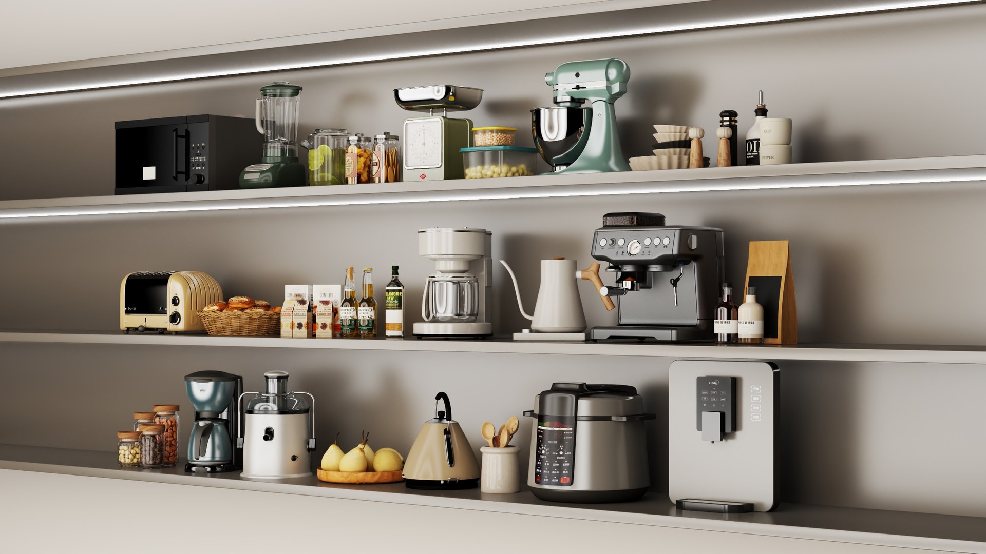 Kitchen Appliances Model - TurboSquid 2243511