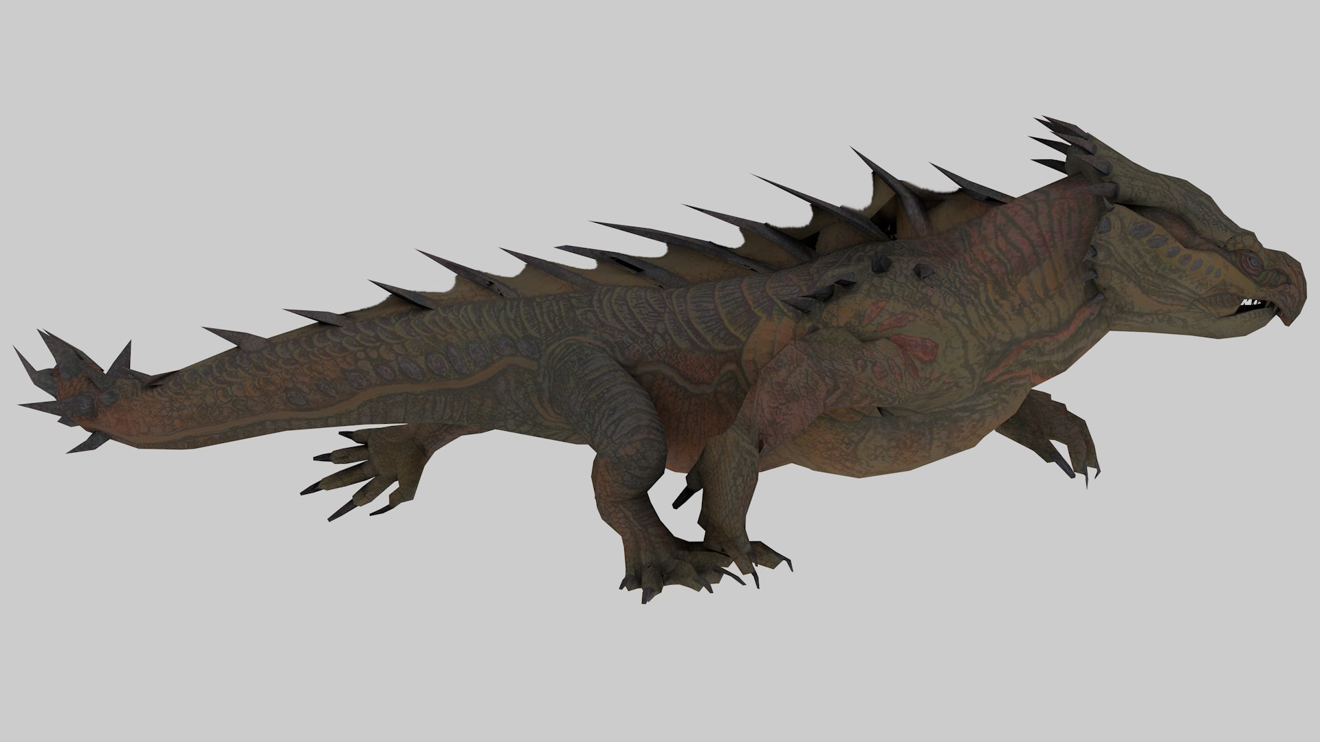Armored Reptilian Beast 3D Creature Model 3D Model - TurboSquid 2380503