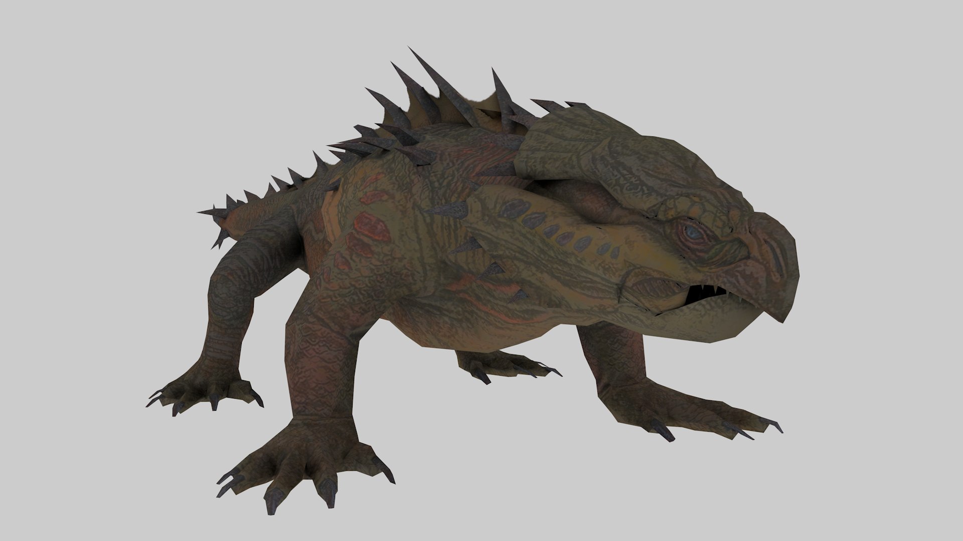 Armored Reptilian Beast 3D Creature Model 3D Model - TurboSquid 2380503