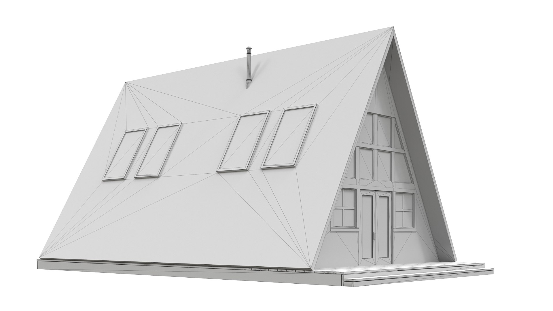 3D A Frame Forest House model - TurboSquid 2180811