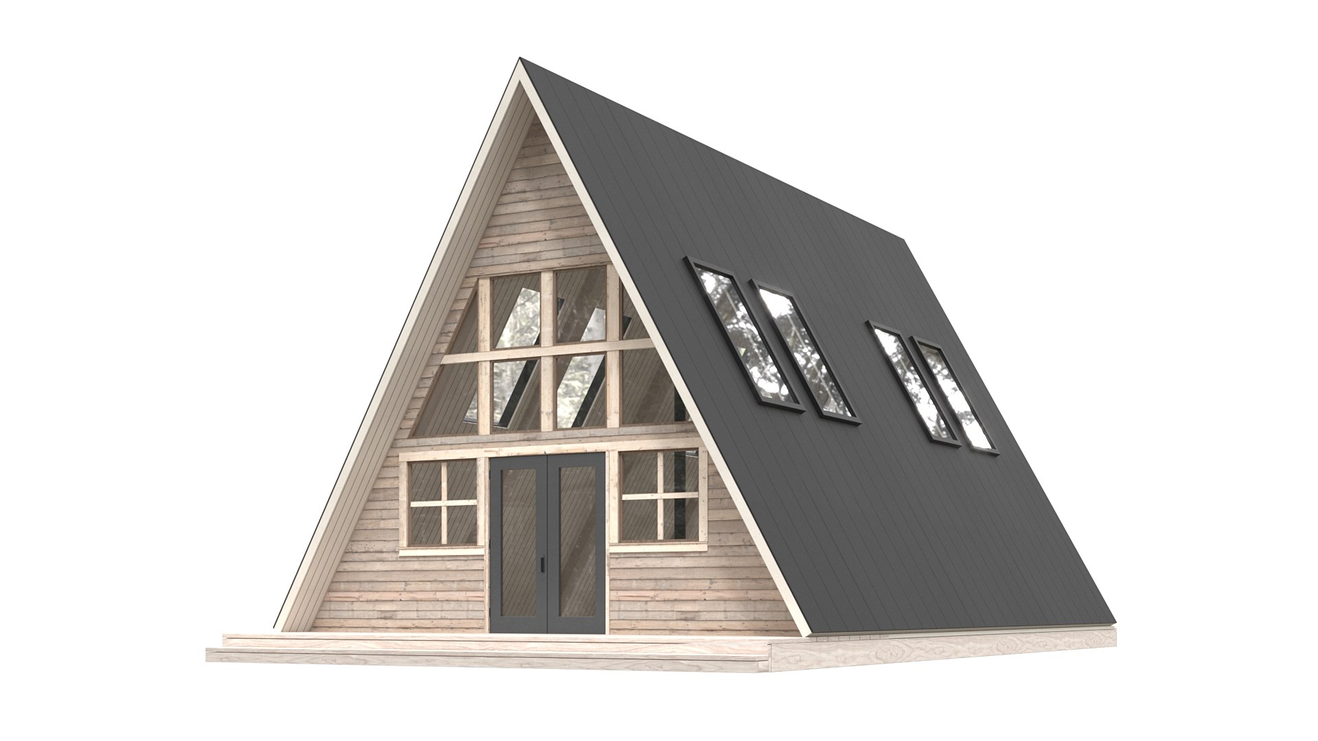 3D A Frame Forest House model - TurboSquid 2180811