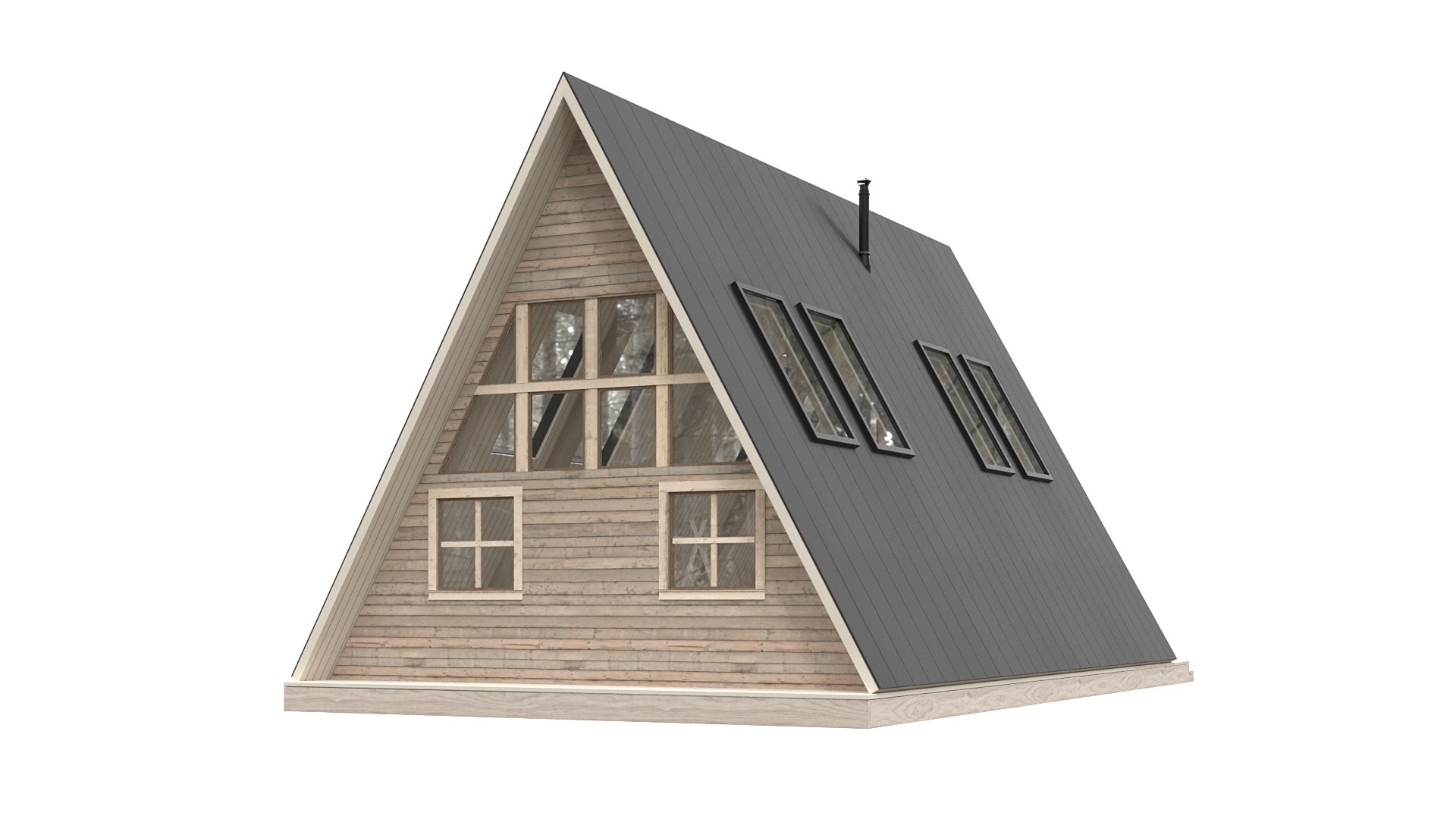 3D A Frame Forest House model - TurboSquid 2180811