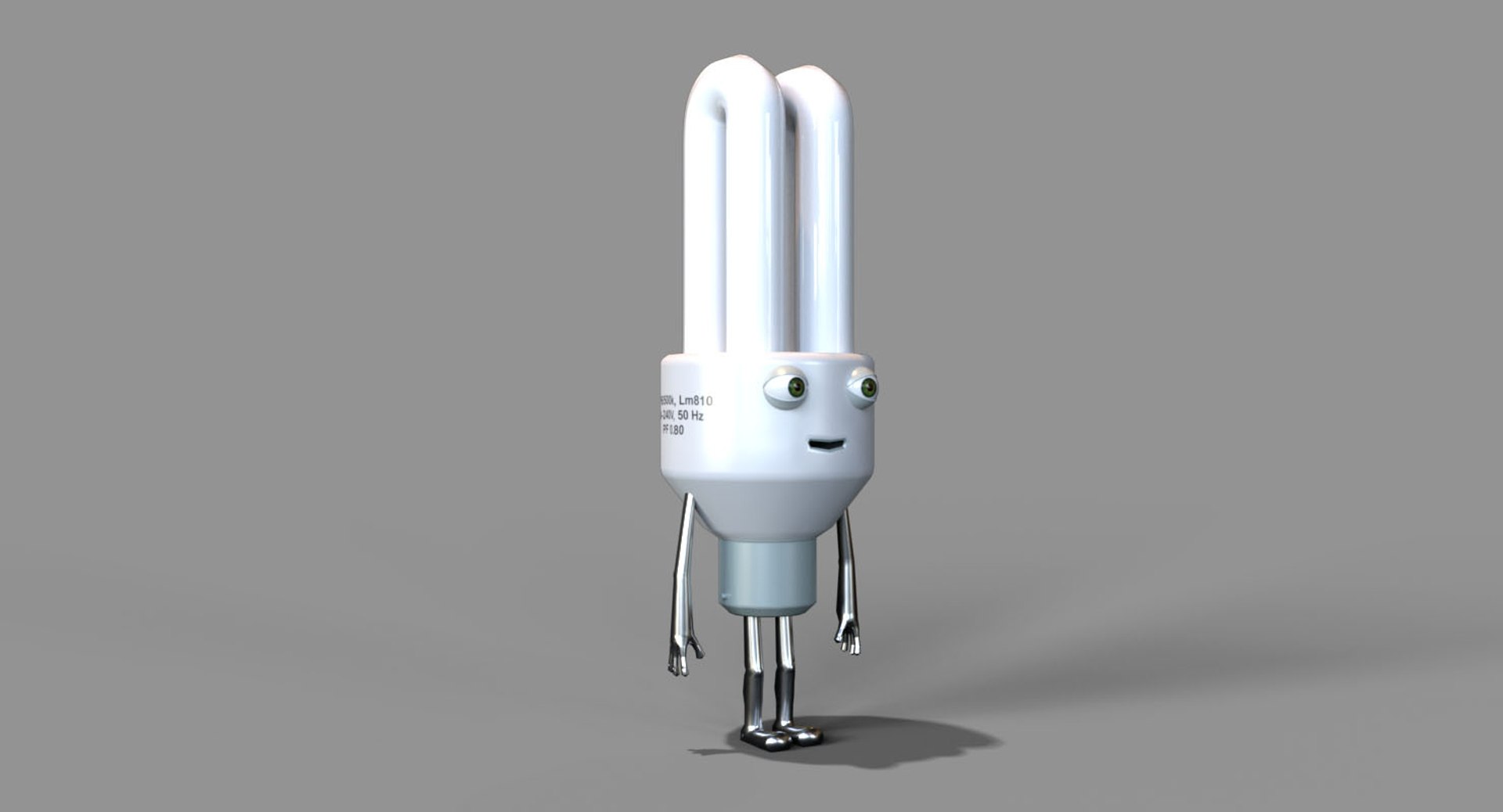 Cfl Character Bulb Light 3D Model - TurboSquid 1444072
