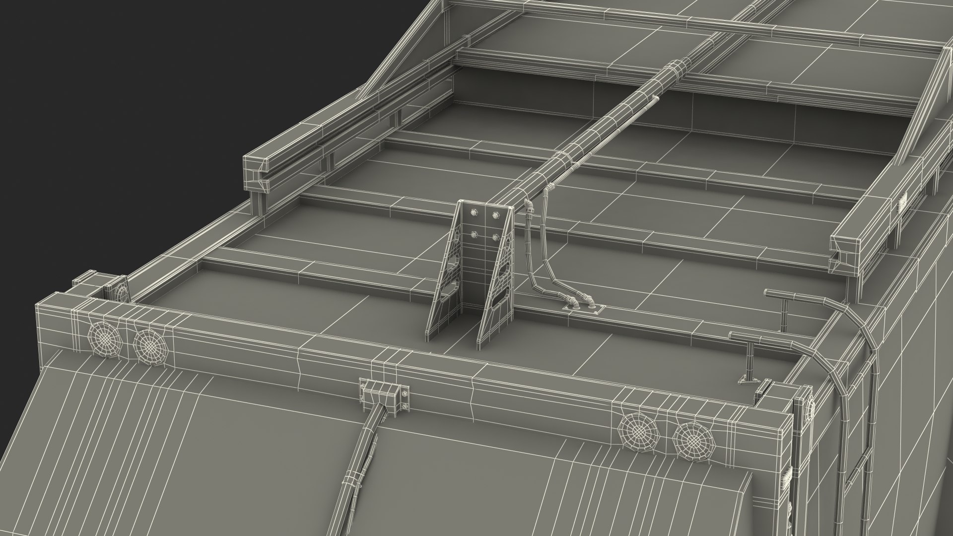 Trash Truck Generic with Dumpster Blue Rigged for Maya 3D model ...