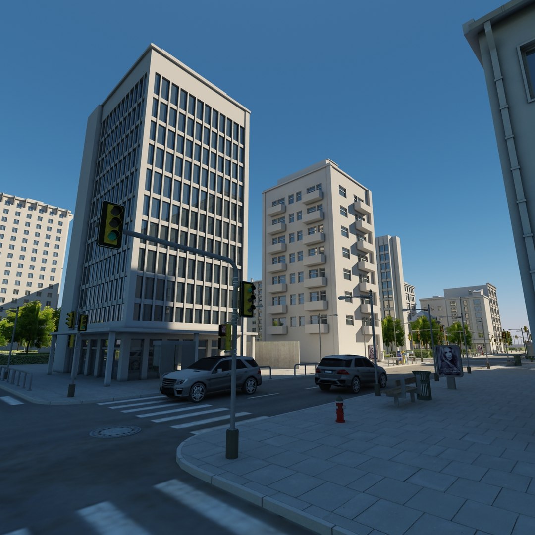 City Scene 3d Model