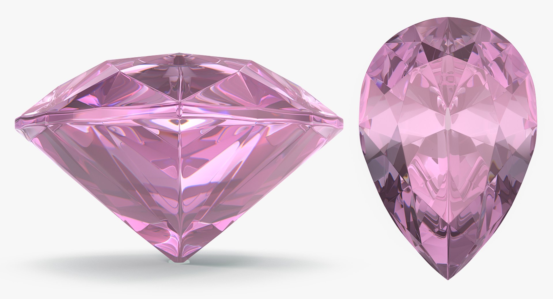 3D Pear Shape Diamonds Set - TurboSquid 1218909