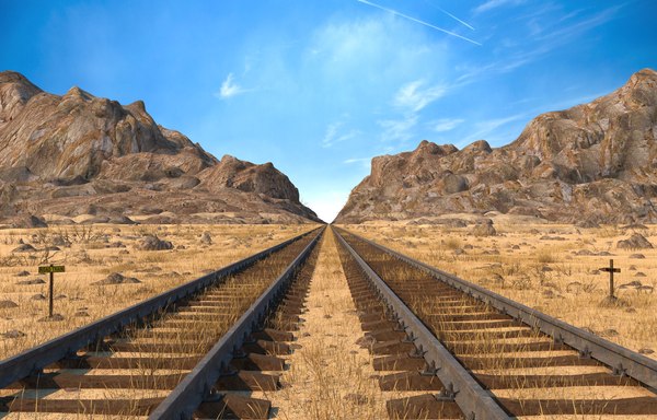 Railroad Track 3D Models for Download | TurboSquid