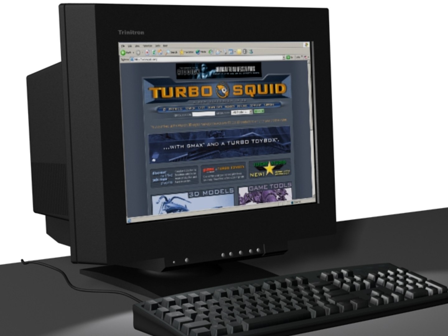 monitor keyboard 3d 3ds