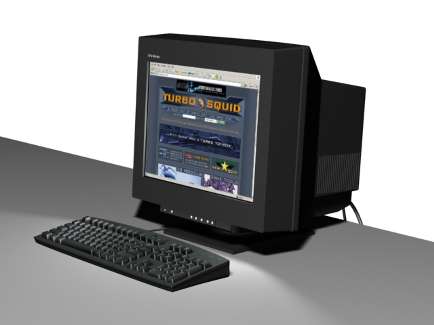 monitor keyboard 3d 3ds