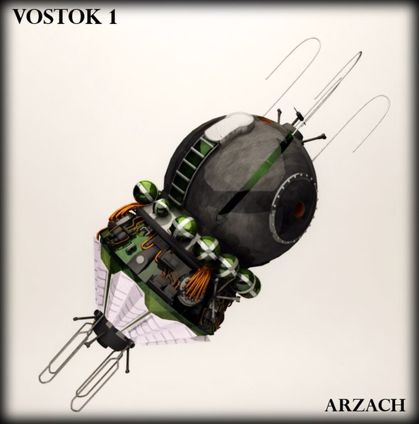 3d vostok 1 capsule rocket