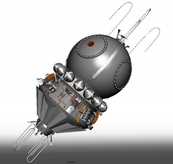 3d vostok 1 capsule rocket