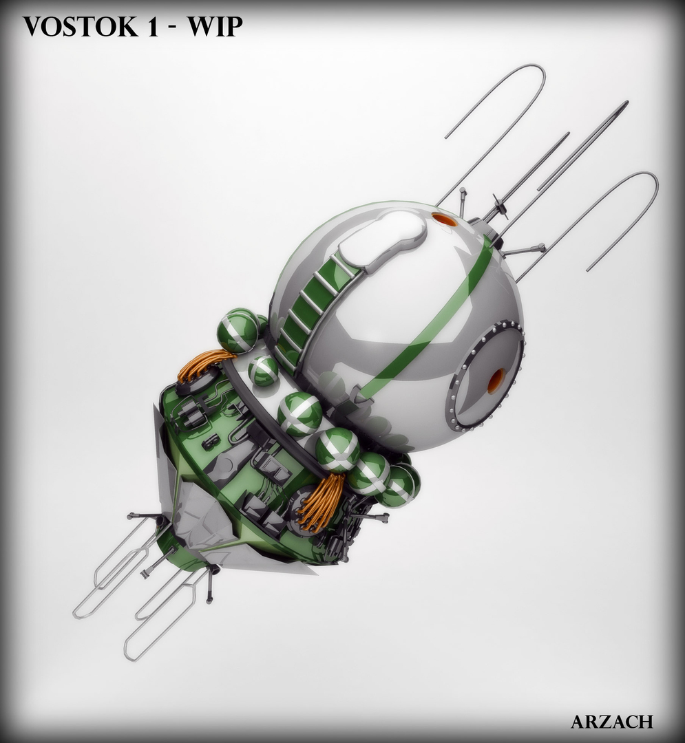 3d vostok 1 capsule rocket