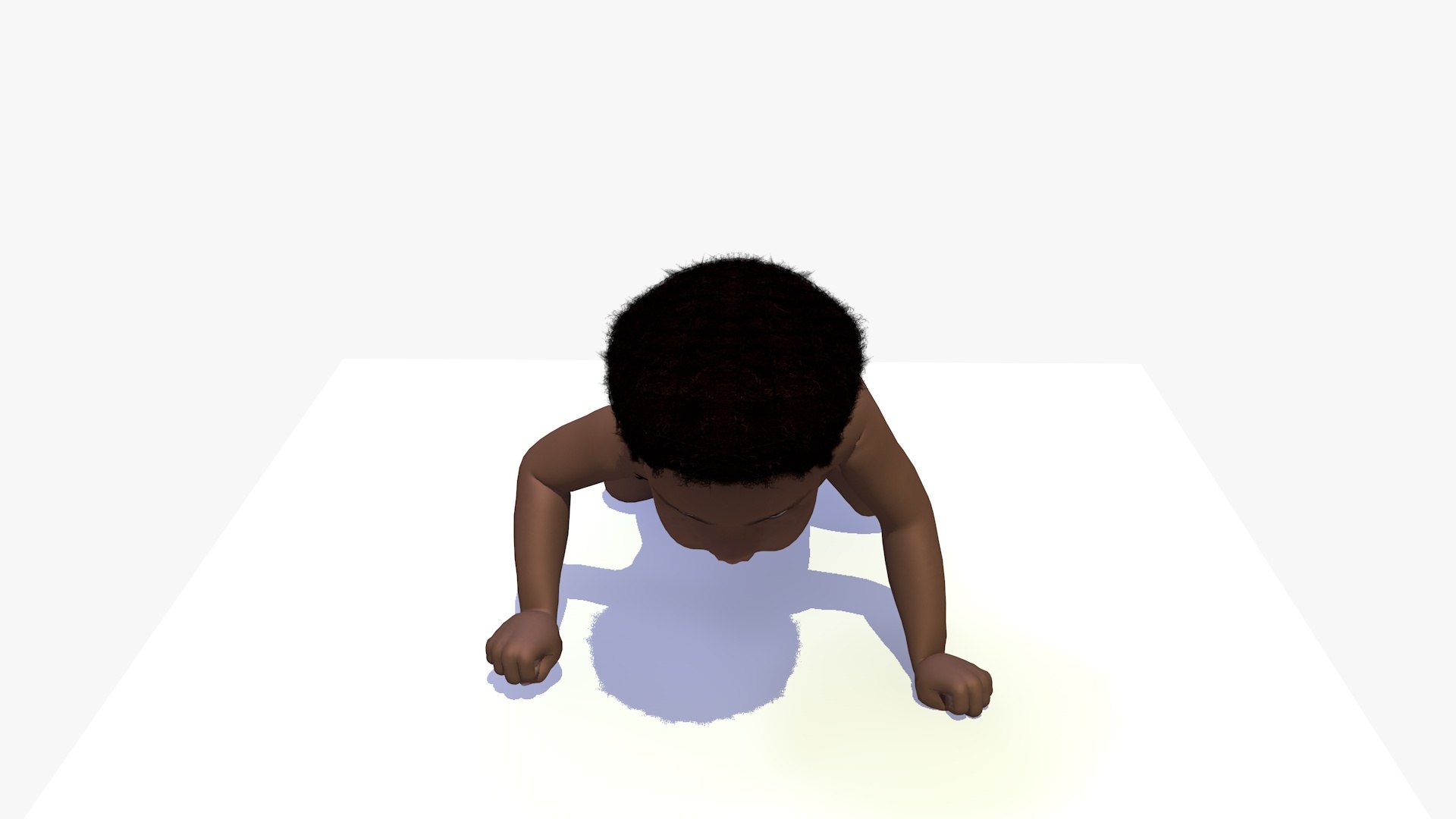 ANIMATED CRAWLING AFRO BABY 3D - TurboSquid 1882204