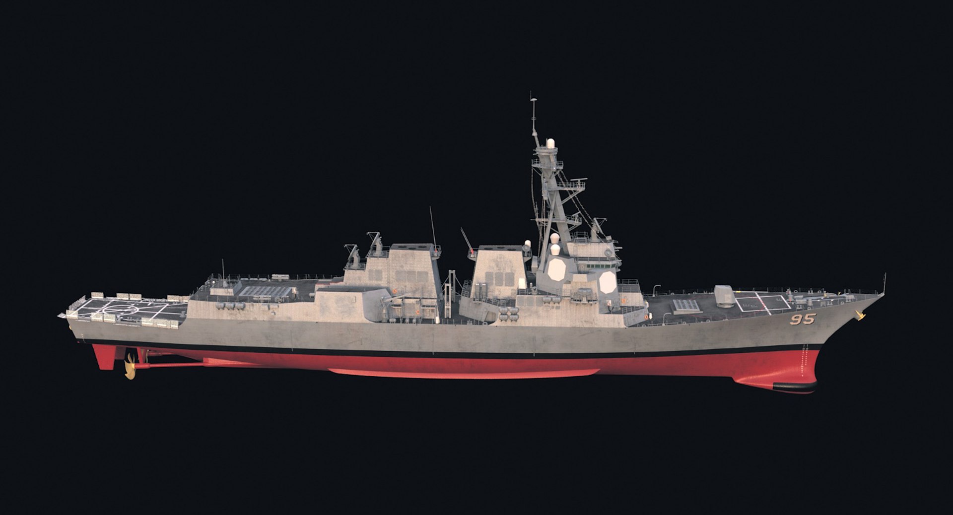 3d Model Uss Ddg 95