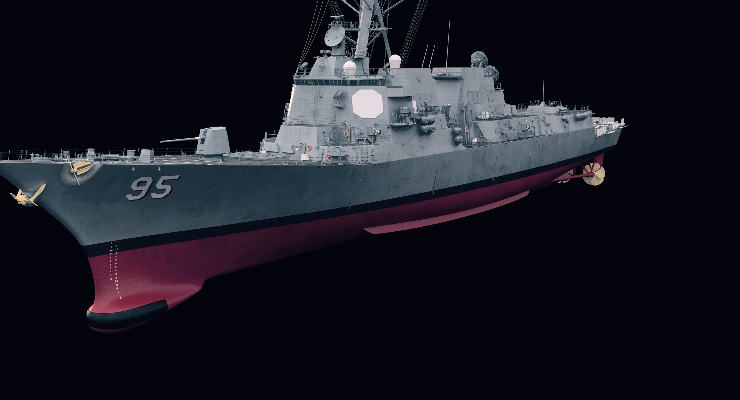 3d model uss ddg 95