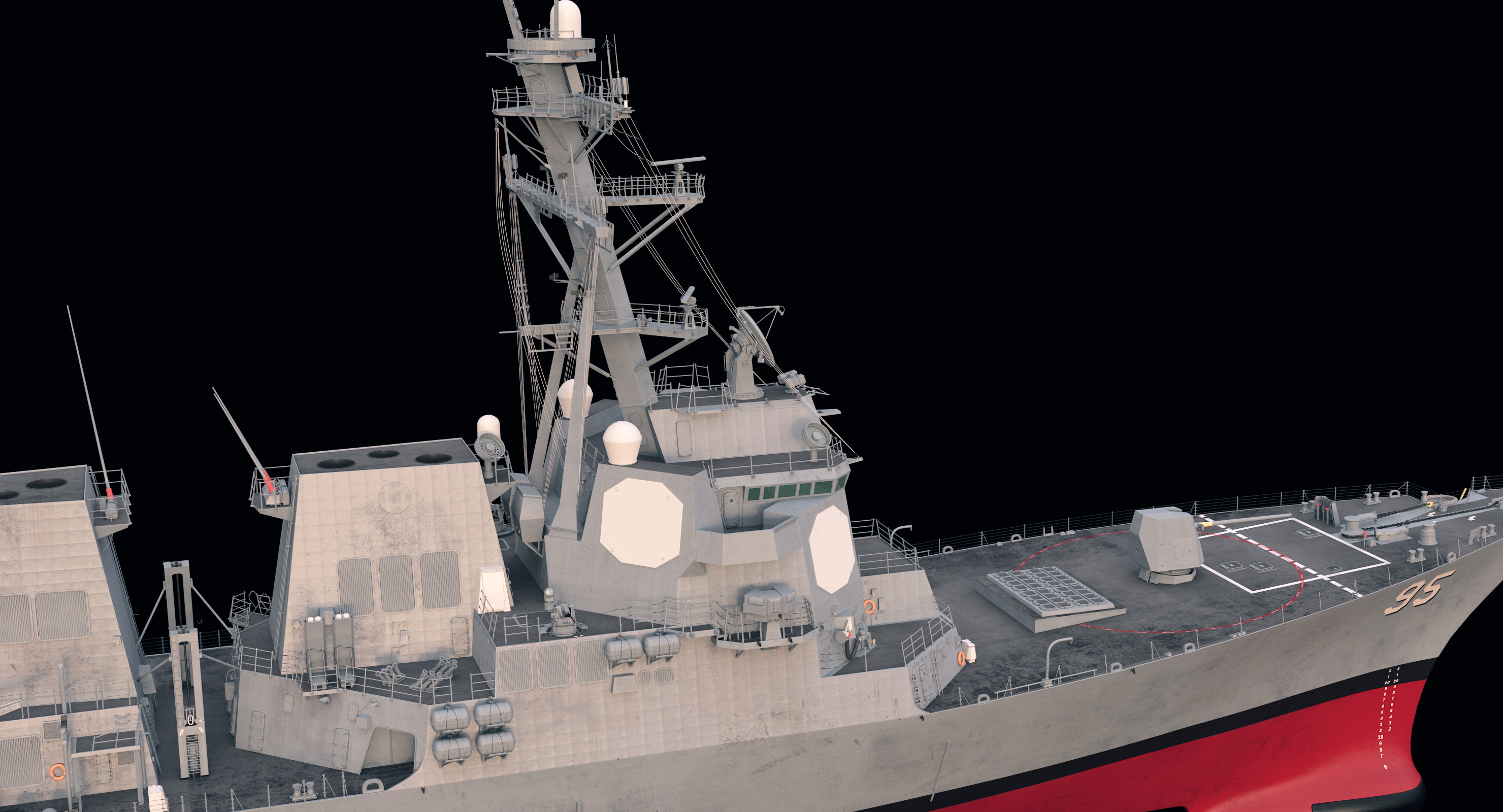 3d model uss ddg 95