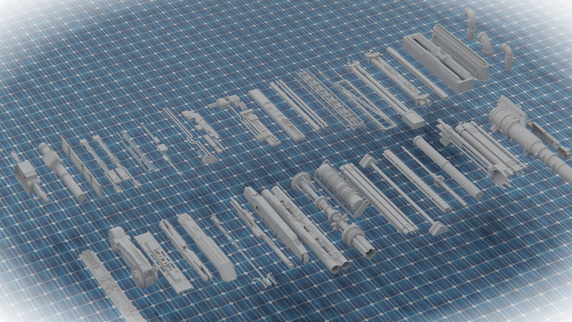 3D Scifi Various Kitbash Model - TurboSquid 2137296