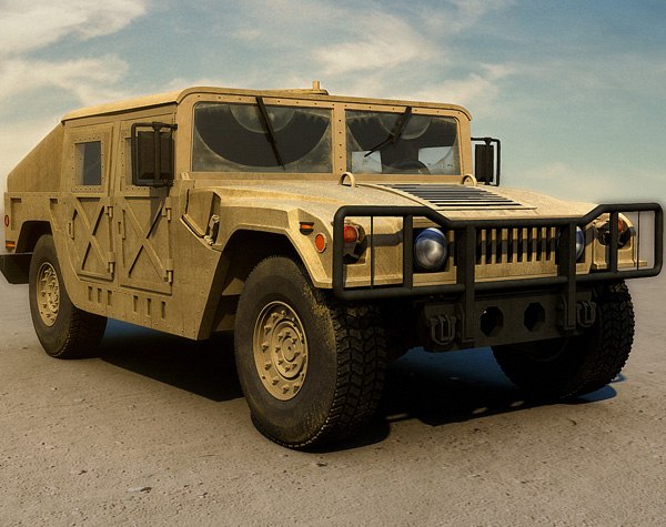 humvee military jeeps 3d max