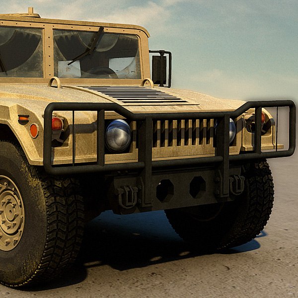 humvee military jeeps 3d max