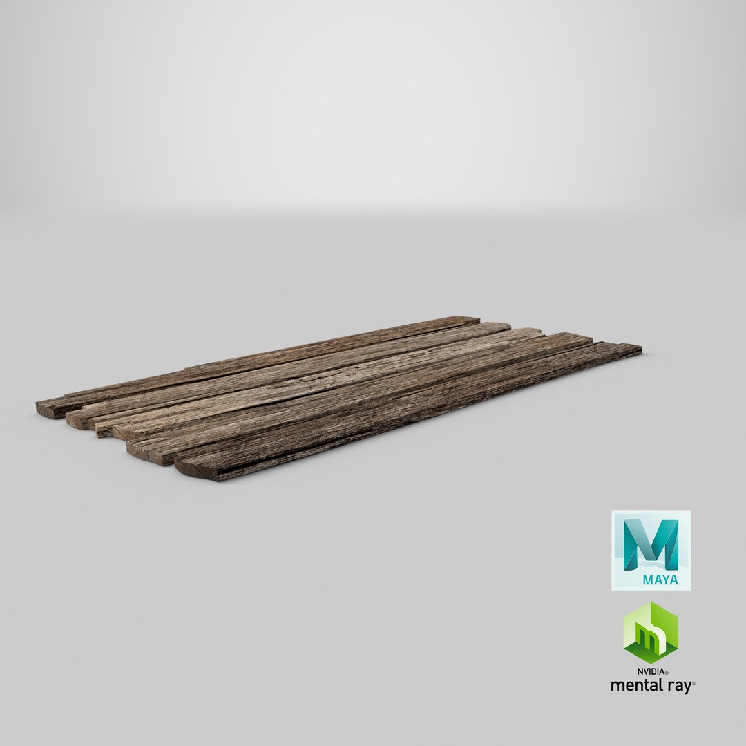 3D model weathered old wood planks - TurboSquid 1488870