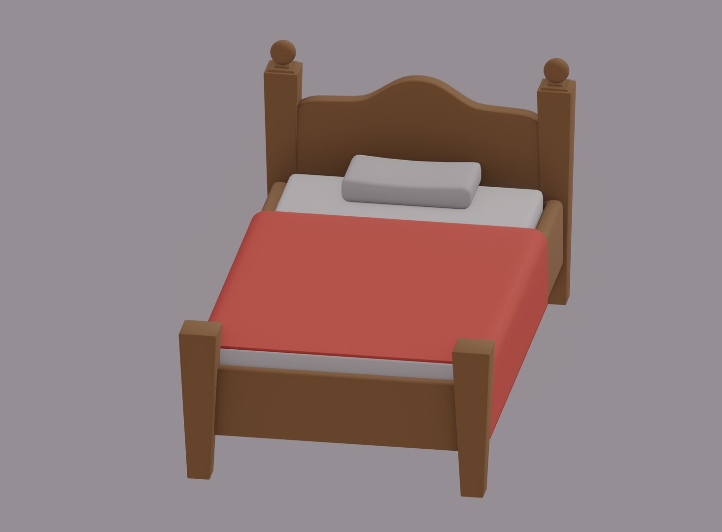 3D Toon Bed - TurboSquid 2045306