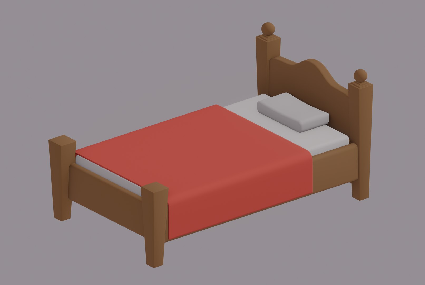 3D Toon Bed - TurboSquid 2045306