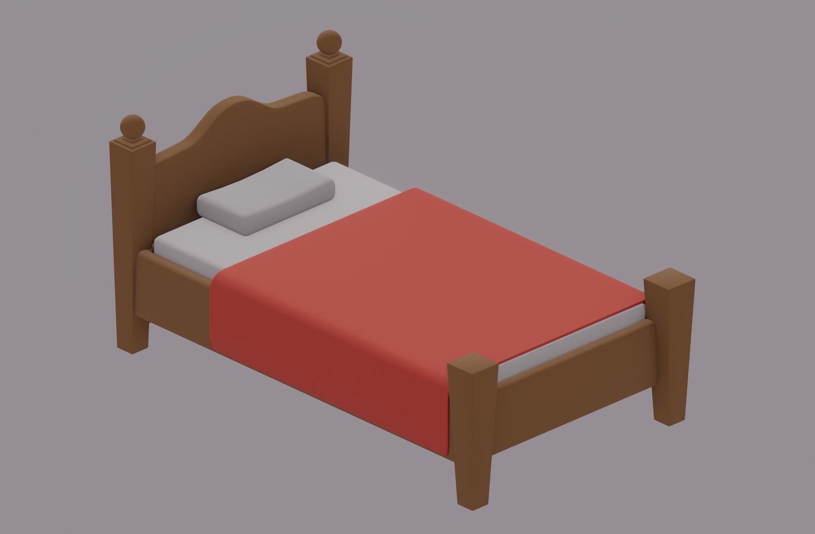 3D Toon Bed - TurboSquid 2045306