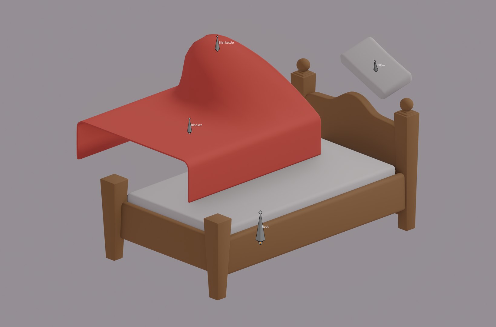 3D Toon Bed - TurboSquid 2045306