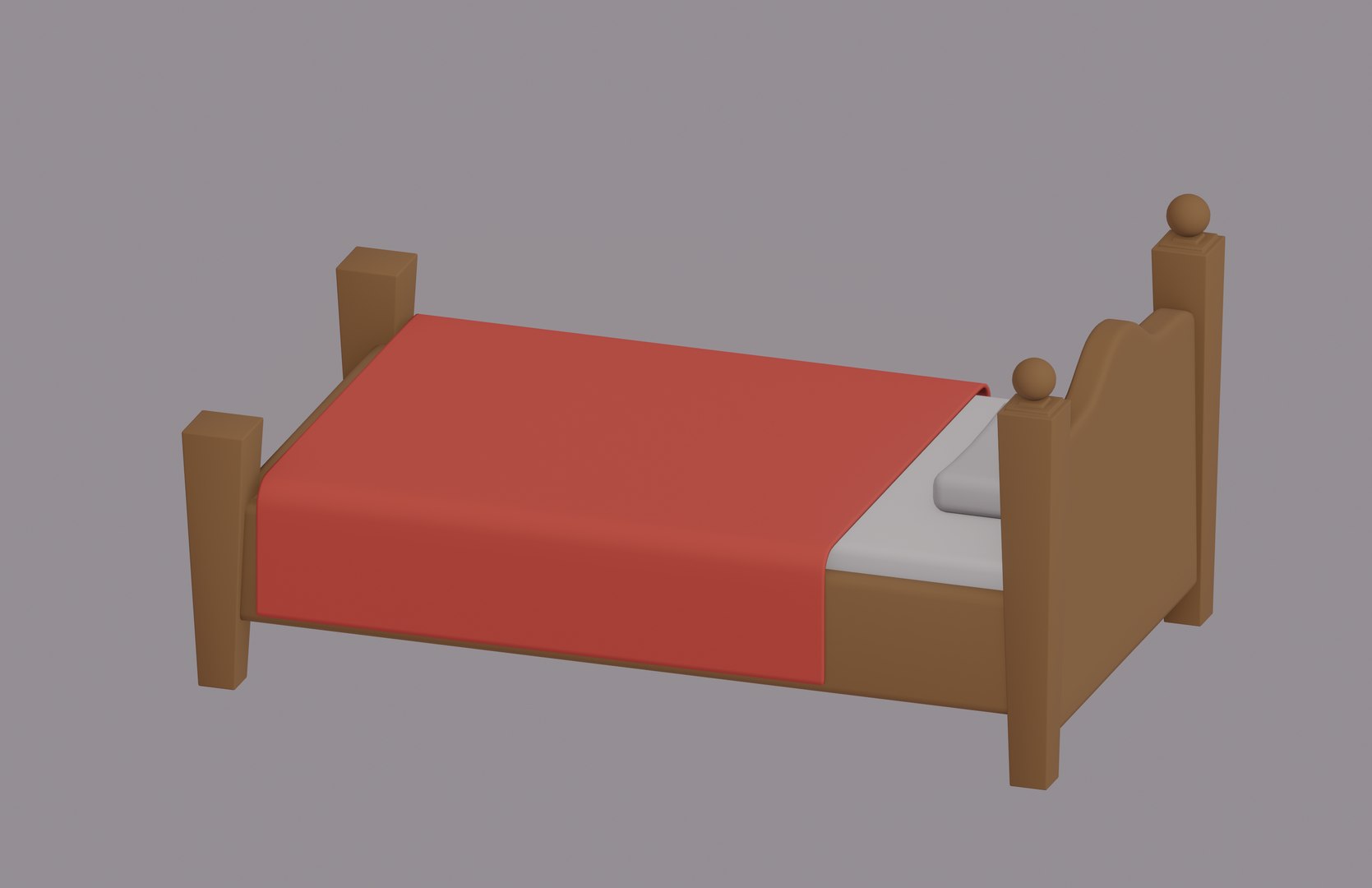 3D Toon Bed - TurboSquid 2045306