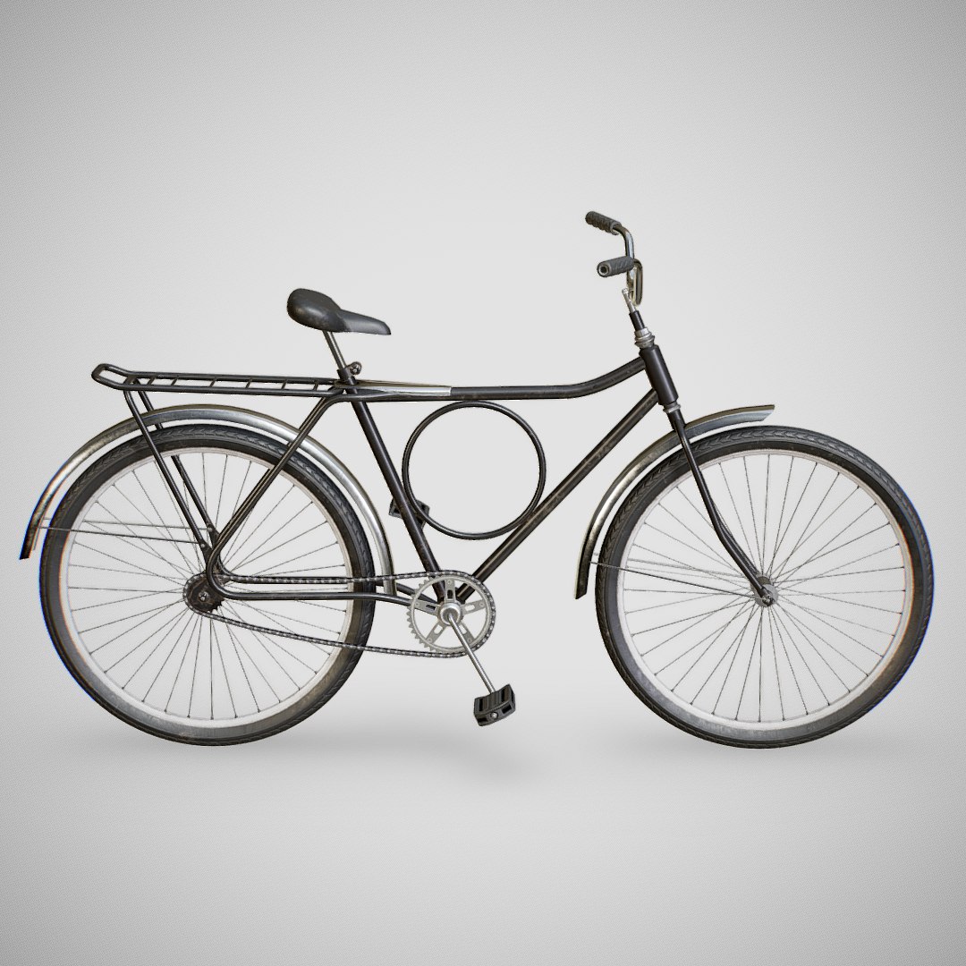 3D monark bicycle - black - TurboSquid 1418970