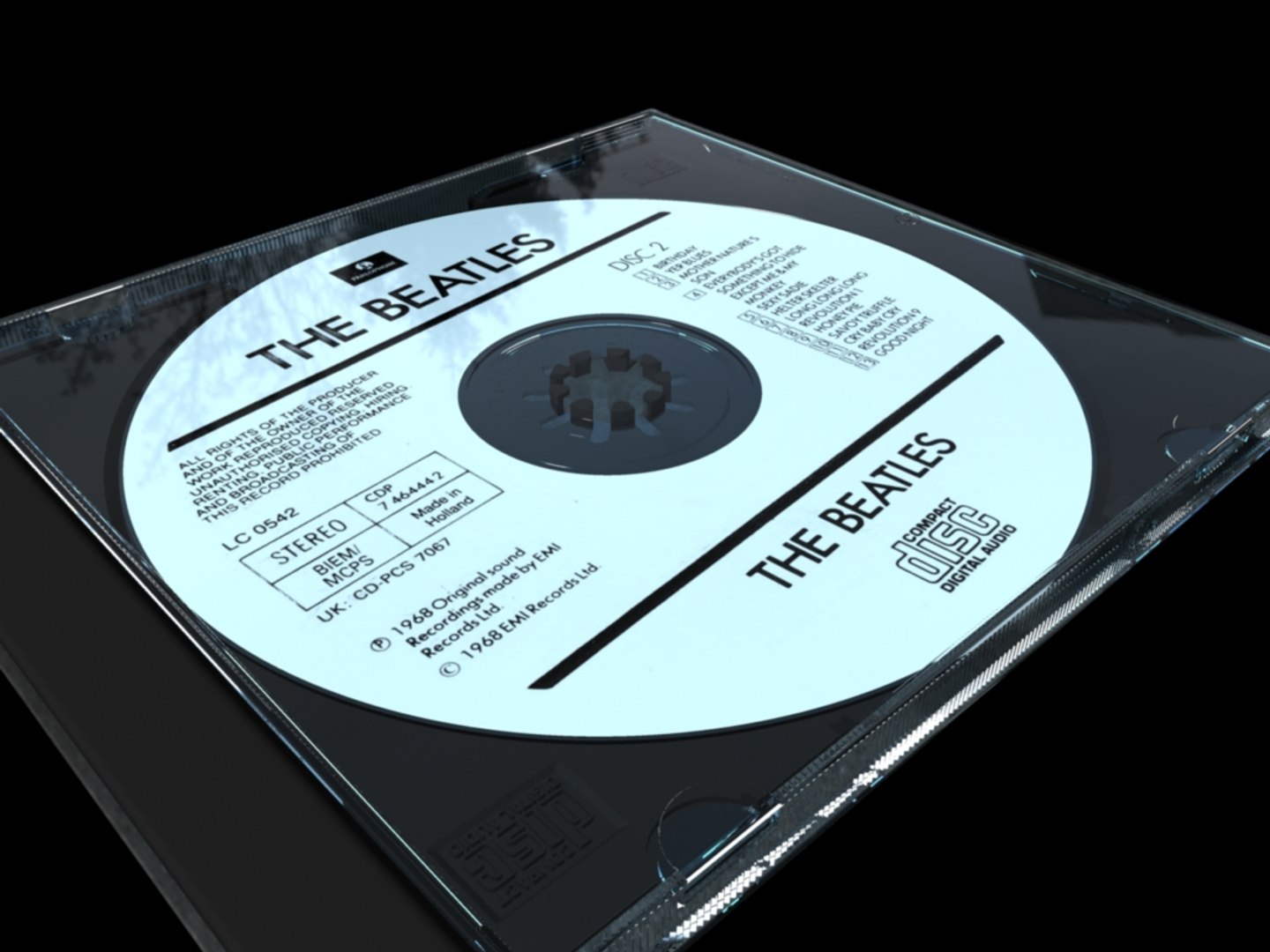 Compact Disc Cd Case 3d Obj