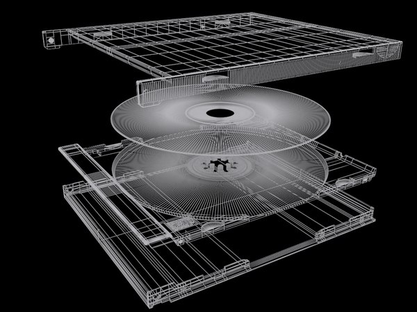 compact disc cd case 3d obj