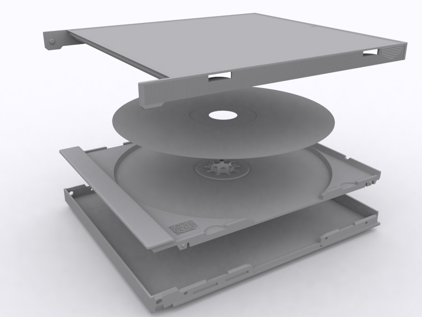 Compact Disc Cd Case 3d Obj