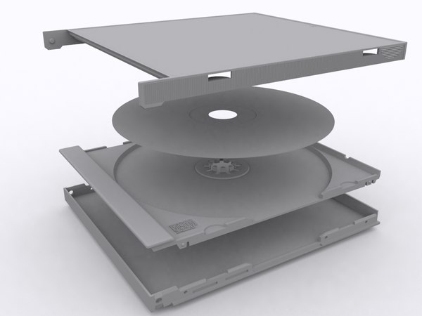 compact disc cd case 3d obj