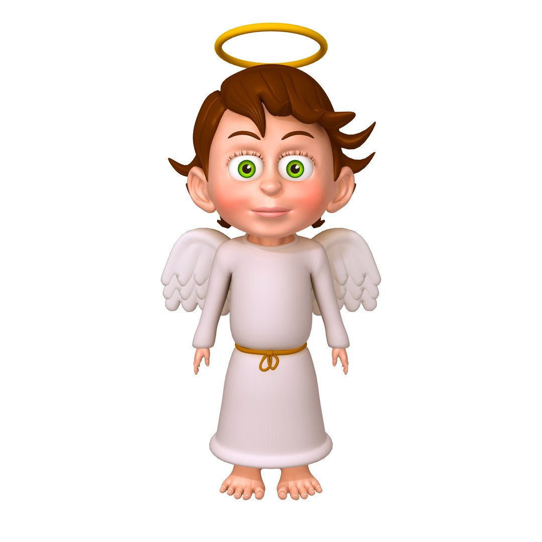 3D Angel Cartoon - TurboSquid 1532028