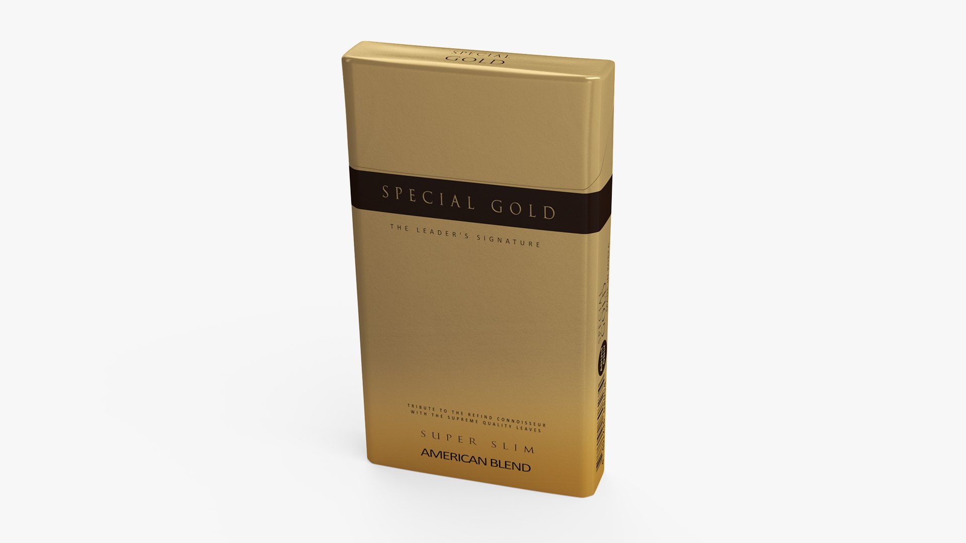 Pack Of Cigarettes Super Slim Gold 3D - TurboSquid 2281800