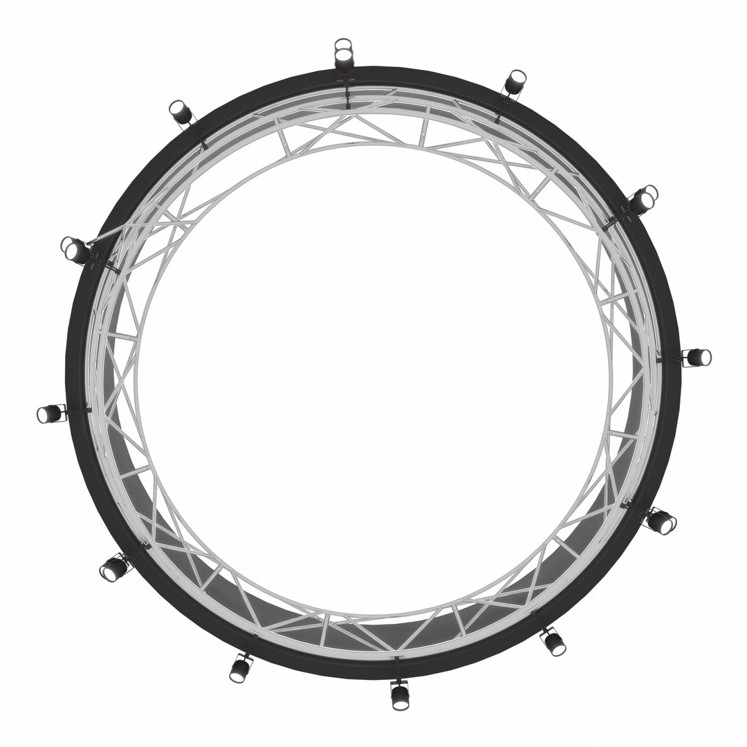 Circle Truss With Lamp And Led Screen Model - TurboSquid 1716273